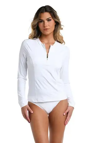 La Blanca Island Goddess Half-zip Rashguard