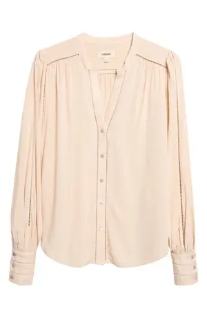 L'Agence Kiera Ladder Trim Blouse