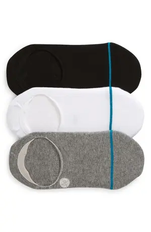 Stance Stance Icon 3-Pack No-Show Sock Liners Grey/ Black Multi