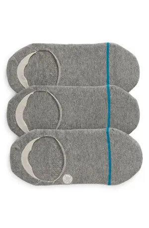 Stance Icon 3-pack No-show Sock Liners - Heather Grey