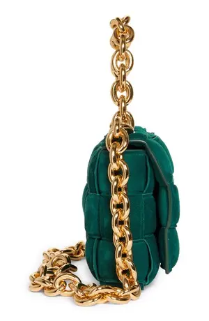 Bottega Veneta Chain Cassette Suede Crossbody Bag