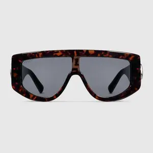 Gucci Rectangular Frame Sunglasses - Brown