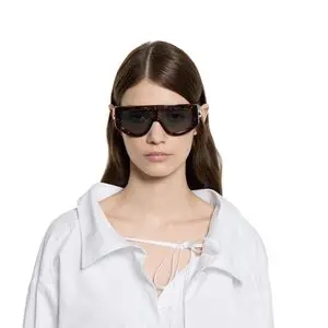 Gucci Rectangular Frame Sunglasses - Brown