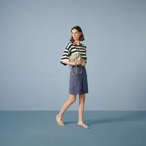 Gucci Striped Cotton Cropped T-shirt Ready-to-wear