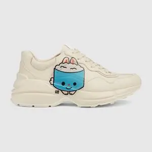 Gucci Rhyton Sneaker With Animal Print Leather