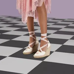 Gucci Espadrille With Ribbon Tie Nylon