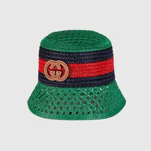 Gucci Raffia-effect Viscose Bucket Hat