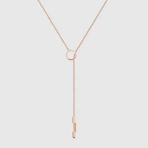 Gucci Link To Love 18k Lariat Necklace - Rose Gold