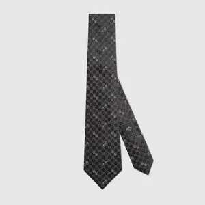 Gucci Gg Silk Jacquard Tie - Black