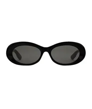 Gucci Oval-Frame Sunglasses - Black | Editorialist