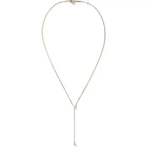 Lana Jewelry 14k Gold Solo Petite Malibu Lariat Necklace With Diamonds - Yellow