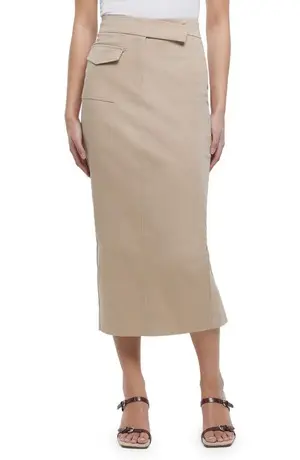 RIVER ISLAND Utility Midi Pencil Skirt