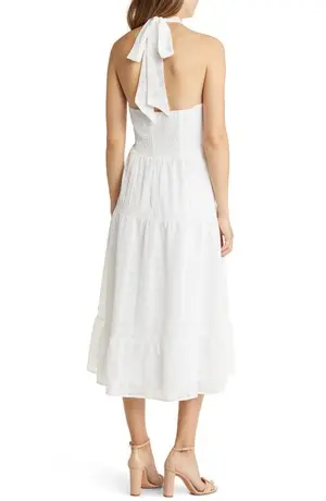 Sam Edelman Tiered Halter Midi Dress