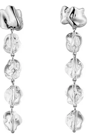 STERLING KING Lucite® Drip Drop Earrings - Sterling Silver