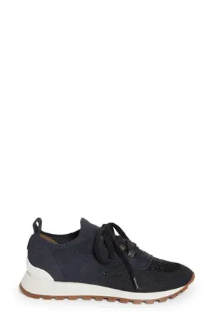 Brunello Cucinelli Monili Knit Lace-up Sneakers