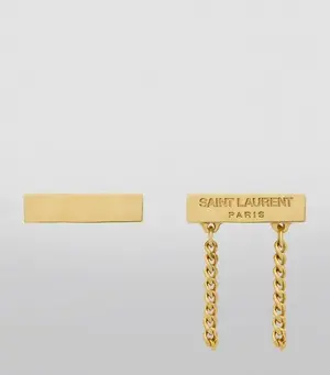 Saint Laurent Asymmetric Chain Earrings