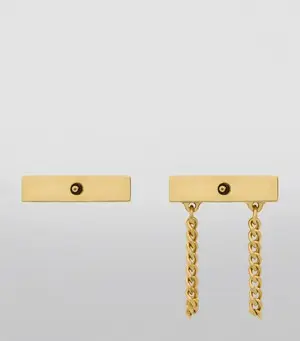 Saint Laurent Asymmetric Chain Earrings