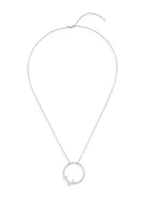 REPOSSI Serti Sur Vide 18k & 1.35 Tcw Diamonds Pendant Necklace - White Gold