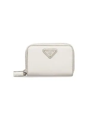 Prada Saffiano Coin Purse - White