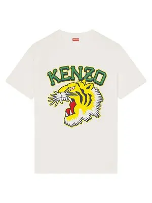 Kenzo Men's Oversize Tiger Varsity T-Shirt - Off White  Off White