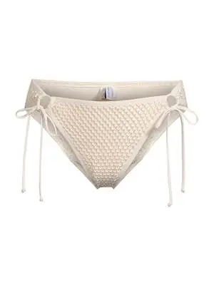 Robin Piccone Women's Pua Side-Tie Bikini Bottom - Ecru  - Ecru