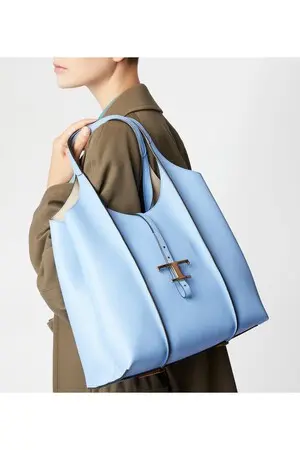 TOD'S T Timeless Shopping Bag In Leather Medium