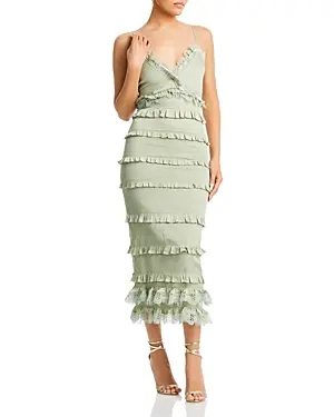 v chapman dresses green WAVERLY DRESS