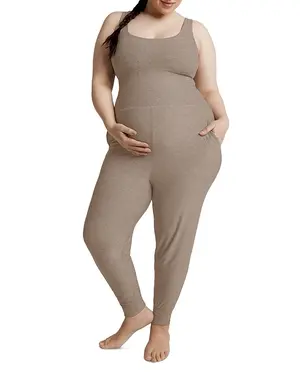 Beyond Yoga Spacedye Maternity Jumpsuit - Birch Heather