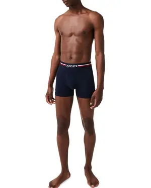 Lacoste Cotton Stretch Jersey Long Boxer Briefs, Pack Of 3
