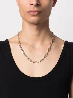 Charlotte Chesnais Petit Binary Chain-link Necklace - Silver