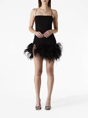 Attico Fujiko Feather-trim Minidress