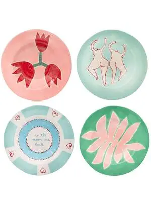 LAETITIA ROUGET To The Moon And Back Dinner Plates - Multicolour