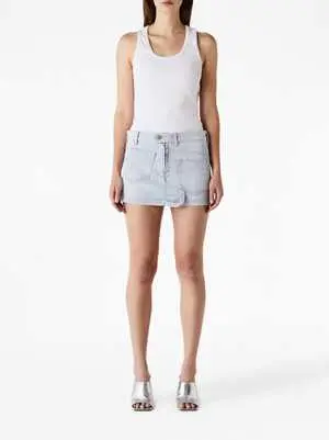 Attico Abra Denim Mini Skirt