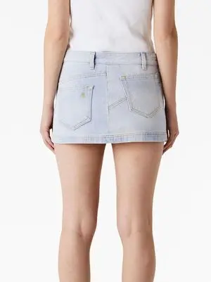 Attico Abra Denim Mini Skirt