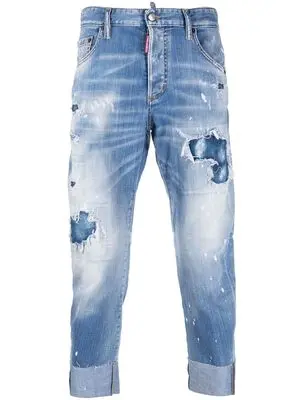 Dsquared2 Distressed Cropped Jeans