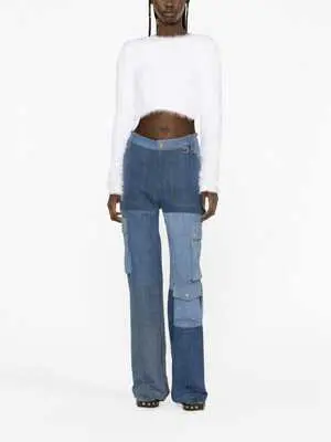AMBUSH Knitted Cropped Jumper - White