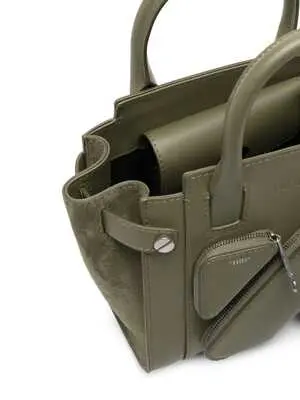 Off-White Small City Leather Tote Bag - Green