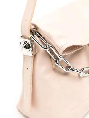 Off-White Leather Shoulder Bag - Orange