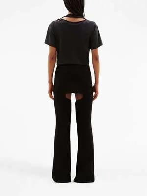 COURREGES Cut-out Flared Denim Trousers
