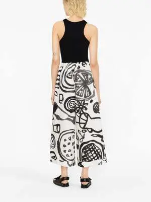 DANIELA GREGIS Printed Wide-leg Trousers