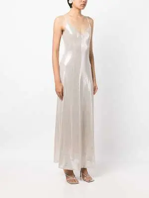 manning cartell silver dress High Voltage Slip Dress