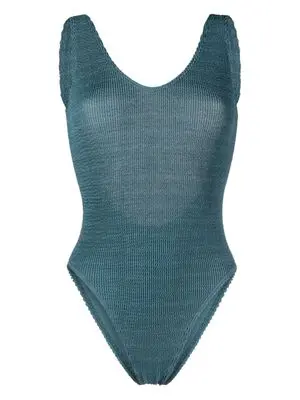 Bond Eye Textured One-piece Swimsuit - Blue