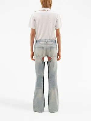COURREGES Cut-out Flared Denim Trousers