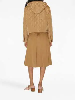 Burberry Diamond-quilted Hooded Jacket - Neutrals