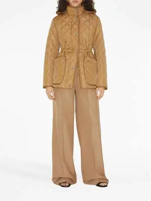 Burberry Diamond-quilted Hooded Jacket - Neutrals