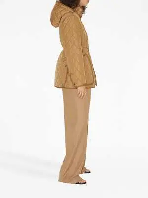 Burberry Diamond-quilted Hooded Jacket - Neutrals