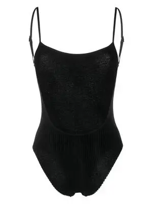 Bond Eye Crinkled Scoop-back Swimsuit - Black