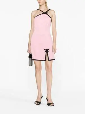 MSGM Contrast-trim Mini Dress - Pink