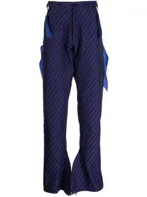 SULVAM Diagonal-striped Trousers