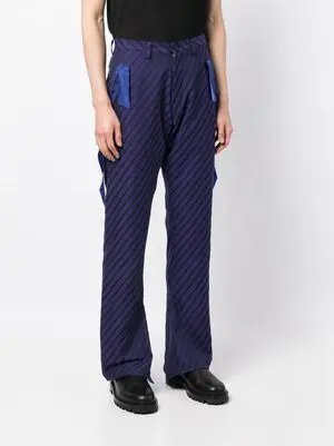 SULVAM Diagonal-striped Trousers